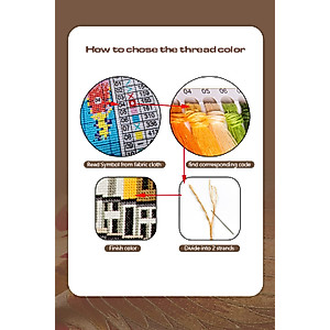 owl Cross Stitch Kits for Beginners Adults Pre-Printed Pattern 11CT DIY Embroidery Easy Needlepoint Kits Personalized Gifts for Home Decor 16x20inch