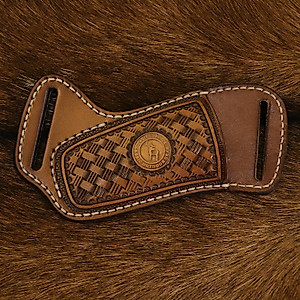 Tourbon Leather Pocket Knife Sheath for Belt Large Folding Knives Holder Carrier Case EDC Tools Holster