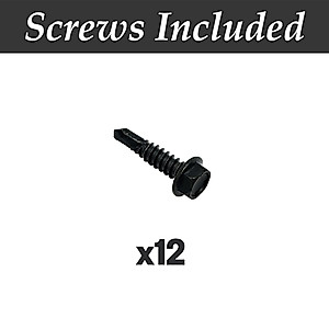 skysen Carbon Steel Self Closing Vinyl Fence Single Gate Hinge and Latch Hardware Kit -2 Hinges and 1 Latch (Single Gate Kit-cs)