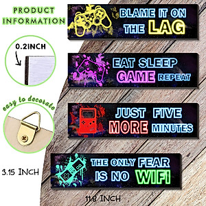 SHLINCO Neon Gaming Wall ArtDecor Set of 4 - Game Themed Art Print Room Wall Decoration, Gamer Room Decor for Kids, Boys, Neon Gaming Wall Decor for Playroom and Game Room