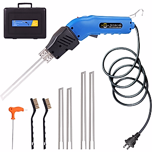 Komsepor Foam Cutter Electric Hot Knife Styrofoam Cutter Foam Cutting Tool Air Cooled Hot Knife Foam Cutter 200W 110-120V (4 Blades) for EPP, EPS, XPS, EVA, EPE, PU, KT Board, Sponge