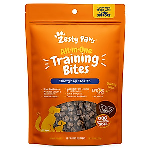 Zesty Paws Training Treats for Dogs & Puppies - Healthy Dog Treats for Hip, Joint & Muscle Health - Puppy Training Treats - for All Breeds and Ages - Dog Treats for Training - Bacon Flavor – 8oz