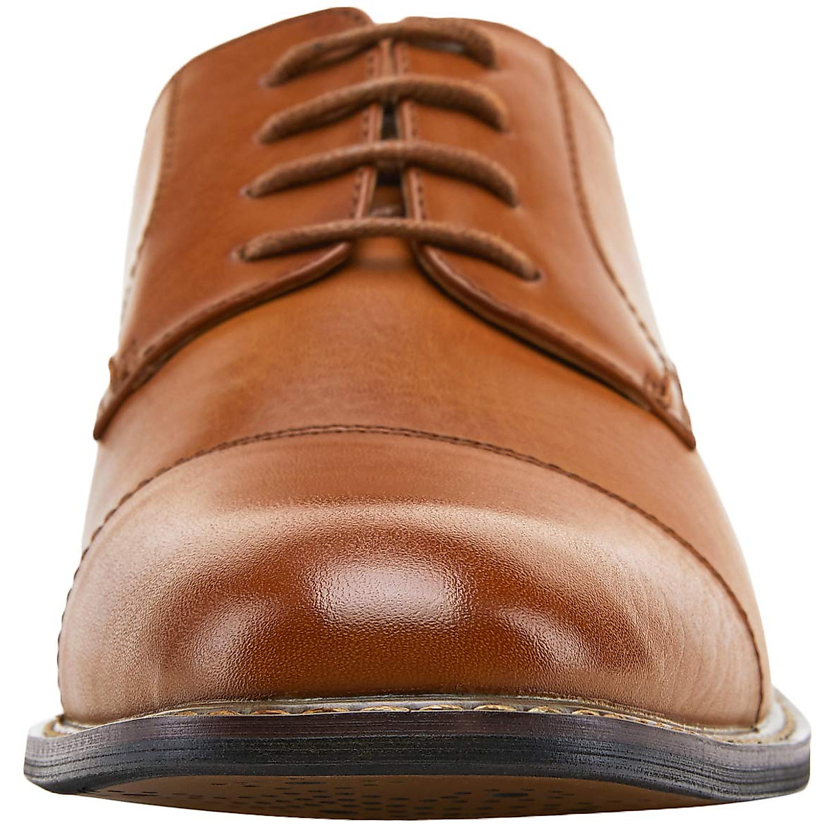 Jousen Men's Dress Shoes Cap Toe Oxford Classic Formal Derby Shoes Business Oxfords (AMY603 Yellow Brown 11)