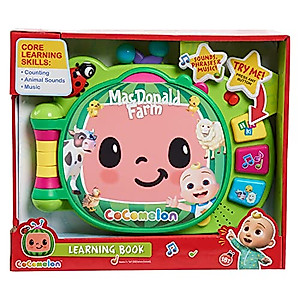 Just Play CoComelon Learning Book Interactive Toy for Toddlers with 3 Learning Modes, Music, Numbers, Animal Sounds, 50 Learning Phrases, Ages 18+ Months, Kids Toys for Ages 18 Month,Multi-color