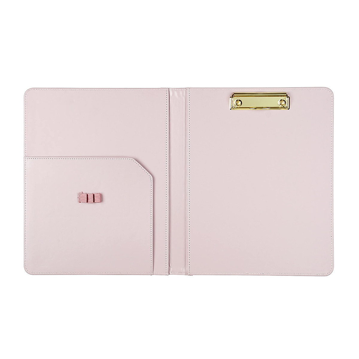 Erin Condren Vegan Leather with Metallic Accents Clipfolio with Lined Notepad Included. Measures 9.75”W x 12.5”L x 1.25”H. Includes a 25 Sheet Note Taking Pad