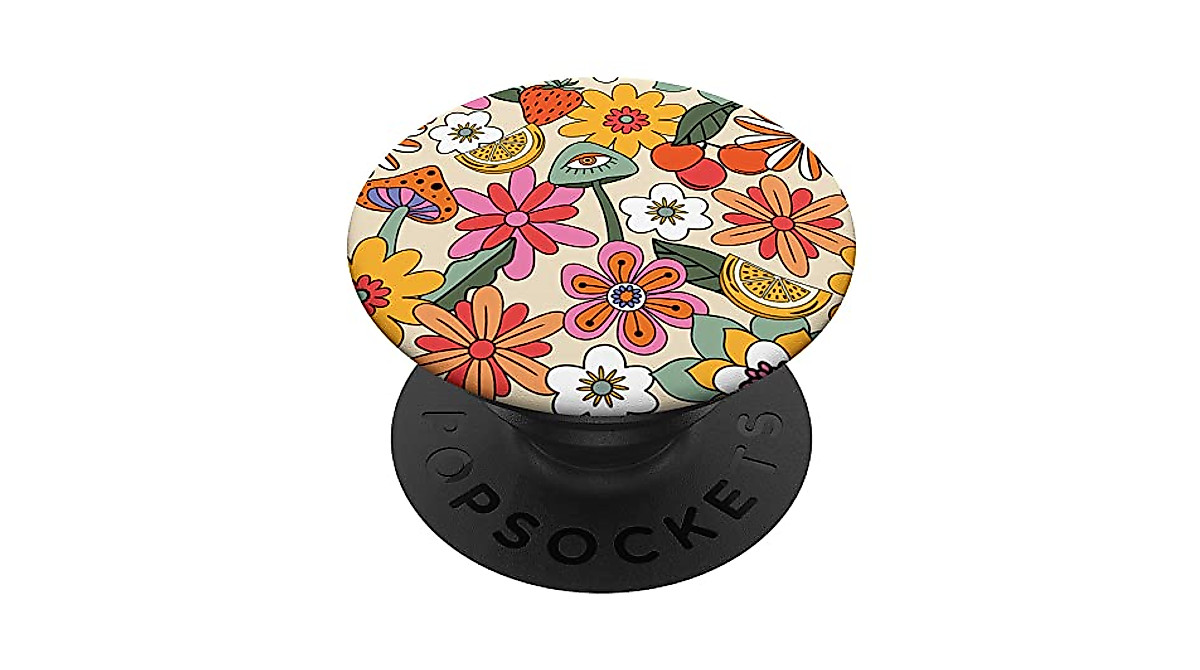 Cottagecore Mushroom Hippie PopSocket - 70s Aesthetic