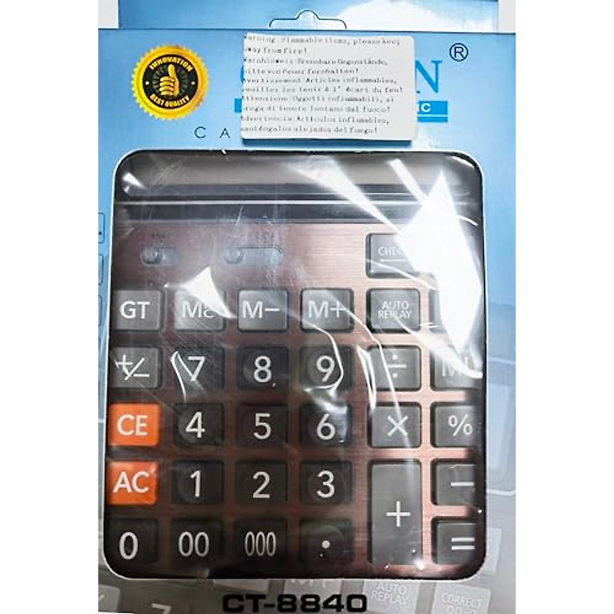 Meichoon Solar Battery Calculator Dual Power Large Standard Function Desktop Business Calculator with 14 Digit Large LCD Display Convenient for Office & Home KA06 Red