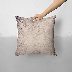 iiRov Faded Purple Damask Pattern - Custom Decorative Home Decor Indoor or Outdoor Throw Pillow Cover for Sofa, Bed or Couch Cushion (Pillow CASE Cover ONLY)