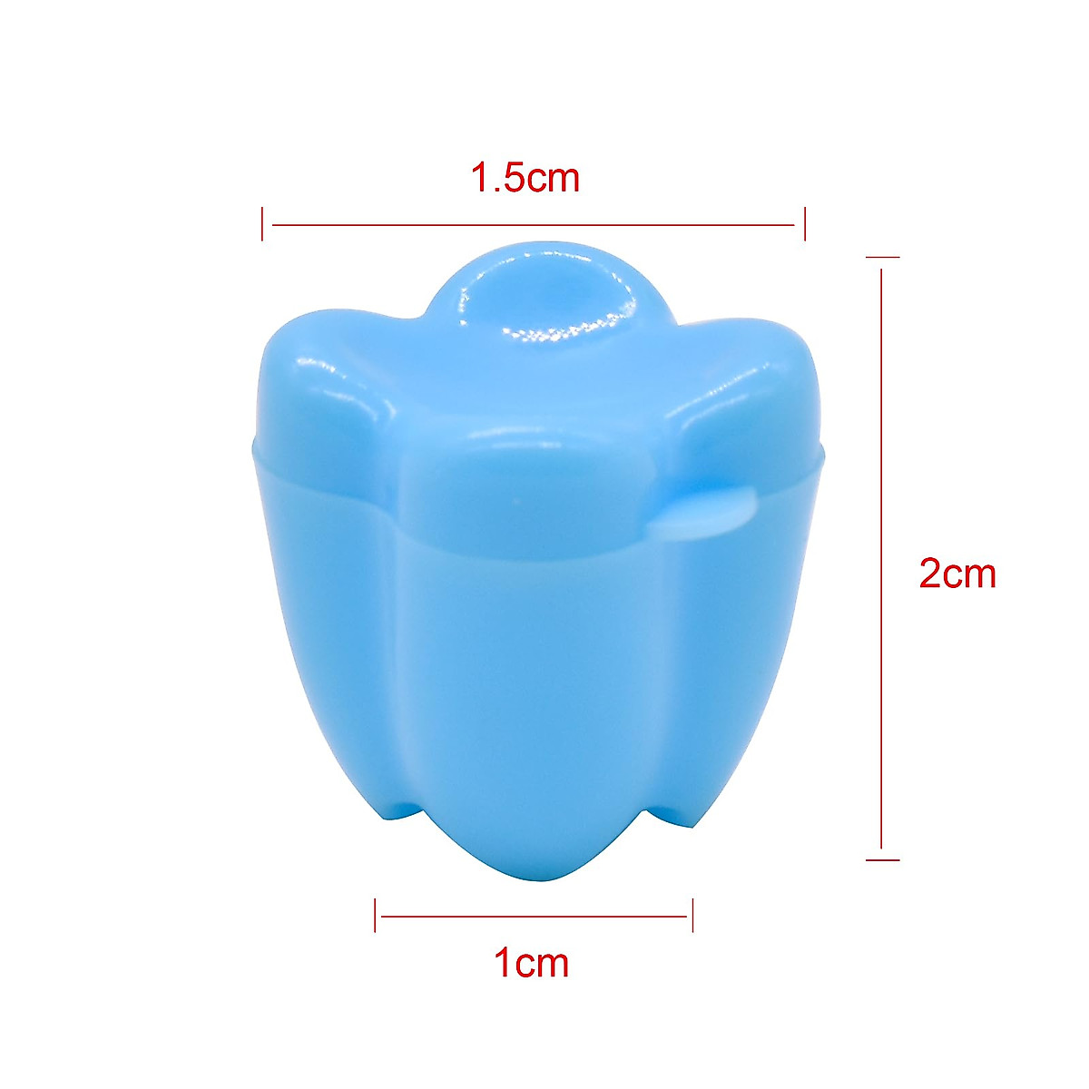 Angzhili Plastic Tooth Saver Necklaces Baby Tooth Boxes for Lost Teeth School Tooth Box for Kids (10pcs, Blue)