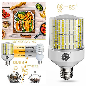 NS 2 Pack 70W G25 LED Corn Light Bulbs, 8800 Lumens, 3000K Warm White, E26/E39 Base, Ideal for Home, Garden, Garage, Backyard, Street, Office, Warehouse, Workshop, High Bay, and Gym Lighting