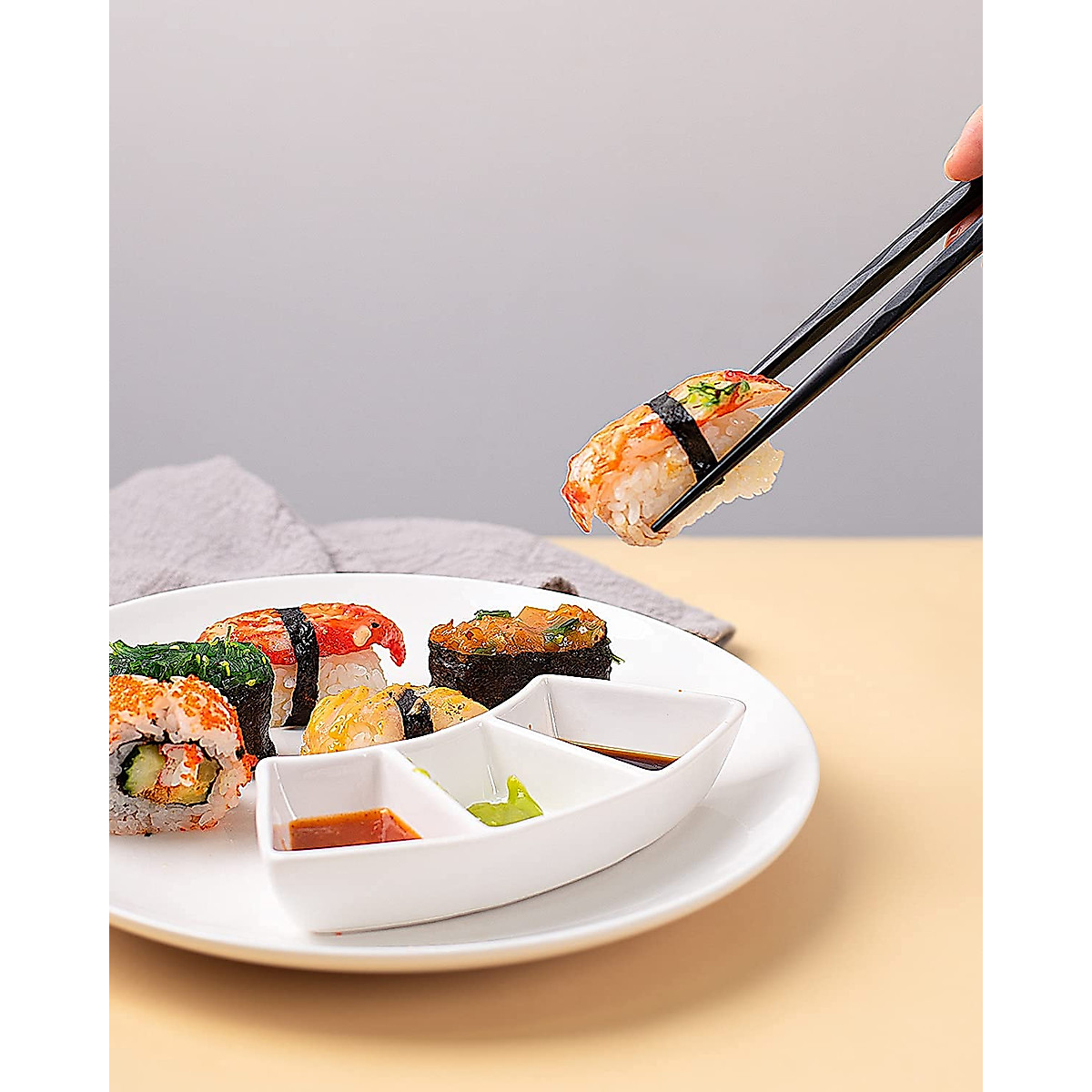 DELLING 3 Oz Ceramic Dip/Dipping Bowls Set Ultra-Strong 3 Oz Ceramic Dip Bowls Set,