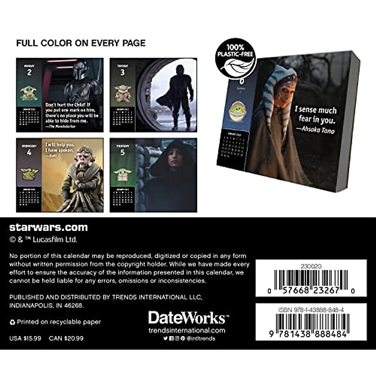 2023 Star Wars: The Mandalorian - The Child Day-at-a-Time Box Calendar