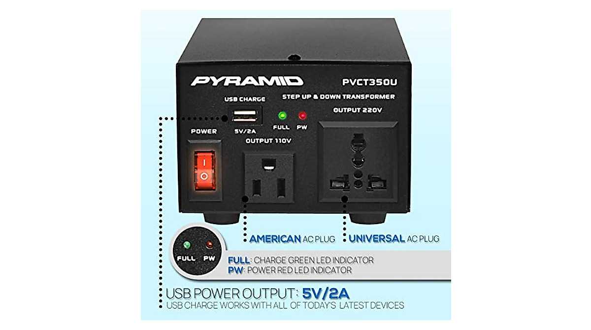 Pyramid Step Up/Down Voltage Converter with USB