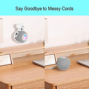 Outlet Wall Mount Holder for Homepod Mini, Space-Saving Design Perfect Cord Management Outlet Socket Wall Mount for Homepod Mini Voice Assistant