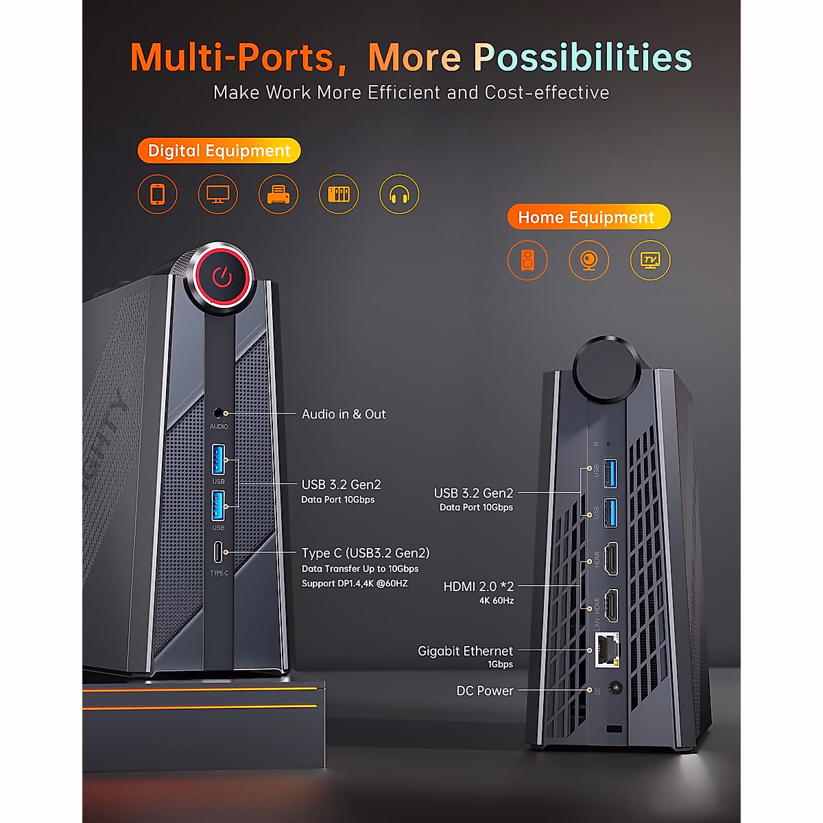 KAMRUI Mini PC,Intel Core i7-12650H Mini Desktop Computer,Mini Computer Tower PC,Dual Channel 32GB DDR4 512GB NVMe PCIe 3.0 X4 SSD,4K Triple Display,WiFi 6,BT 5.2 for Office Home Business