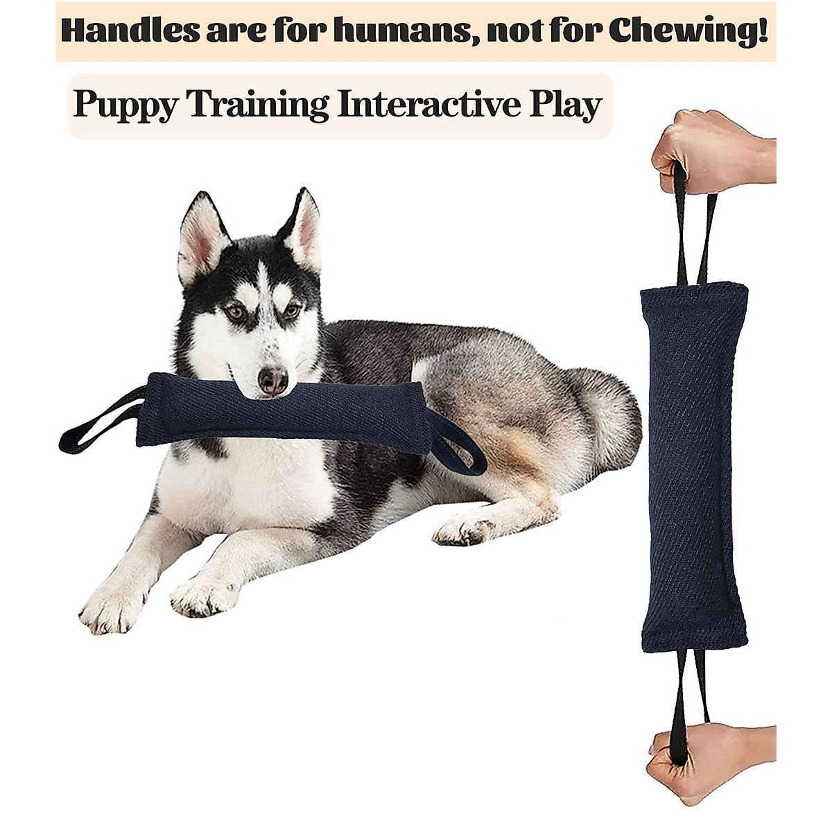 Clysrou Dog Tug Toy Dog，Tough Jute Bite Pillow - Durable, Training Equipment - Puppy to Large Dogs Interactive Toy.