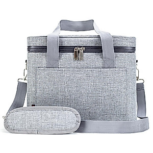 Aprikostein Small Cooler Asclassic, Soft Cooler Bags Insulated 17L 20 Can Portable Collapsible Cooler, Lunch Box Cooler for Men Work Beach Travel Camping, Gray