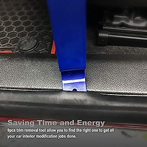 GLK Auto Trim Removal Tool Set Door Clip Panel Removal Tool Set Car Pry Tool with Fastener Remover for Car Dash Radio Audio Installer Pry Tool 9PCS