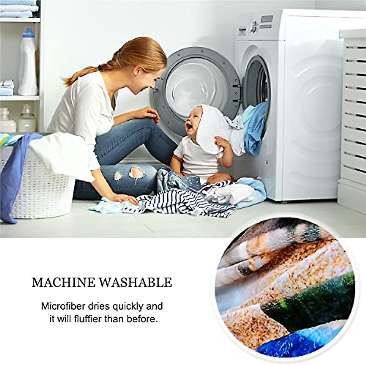 Wucidici Planet Throw Blanket Lightweight Soft Cozy Moon Blanket for Couch Sofa Bed 50"x 60"