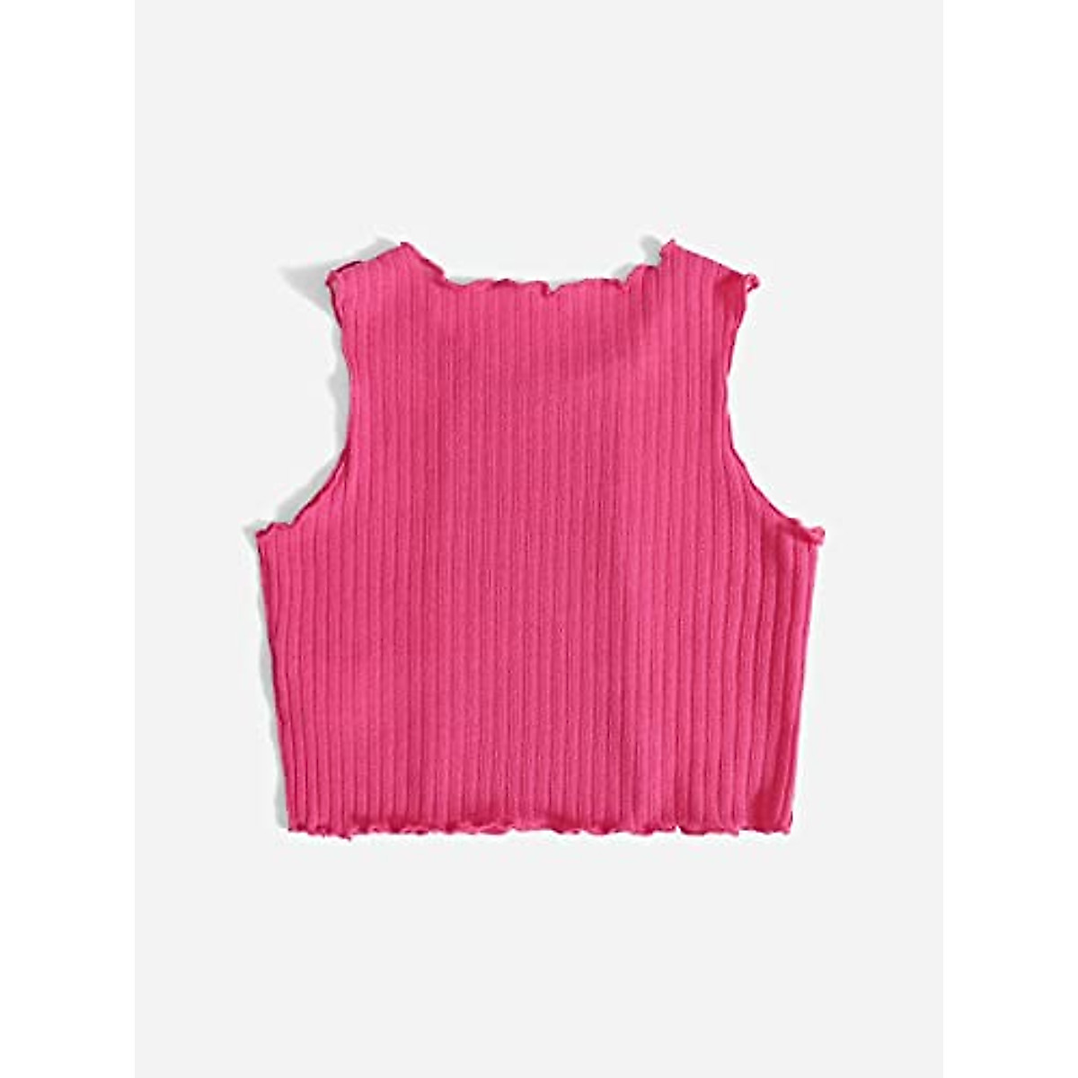 SOLY HUX Girls Colorblock & Floral Print Ribbed Knit Tank Top Cute Clothes Fashion 2023 White and Pink 10Y