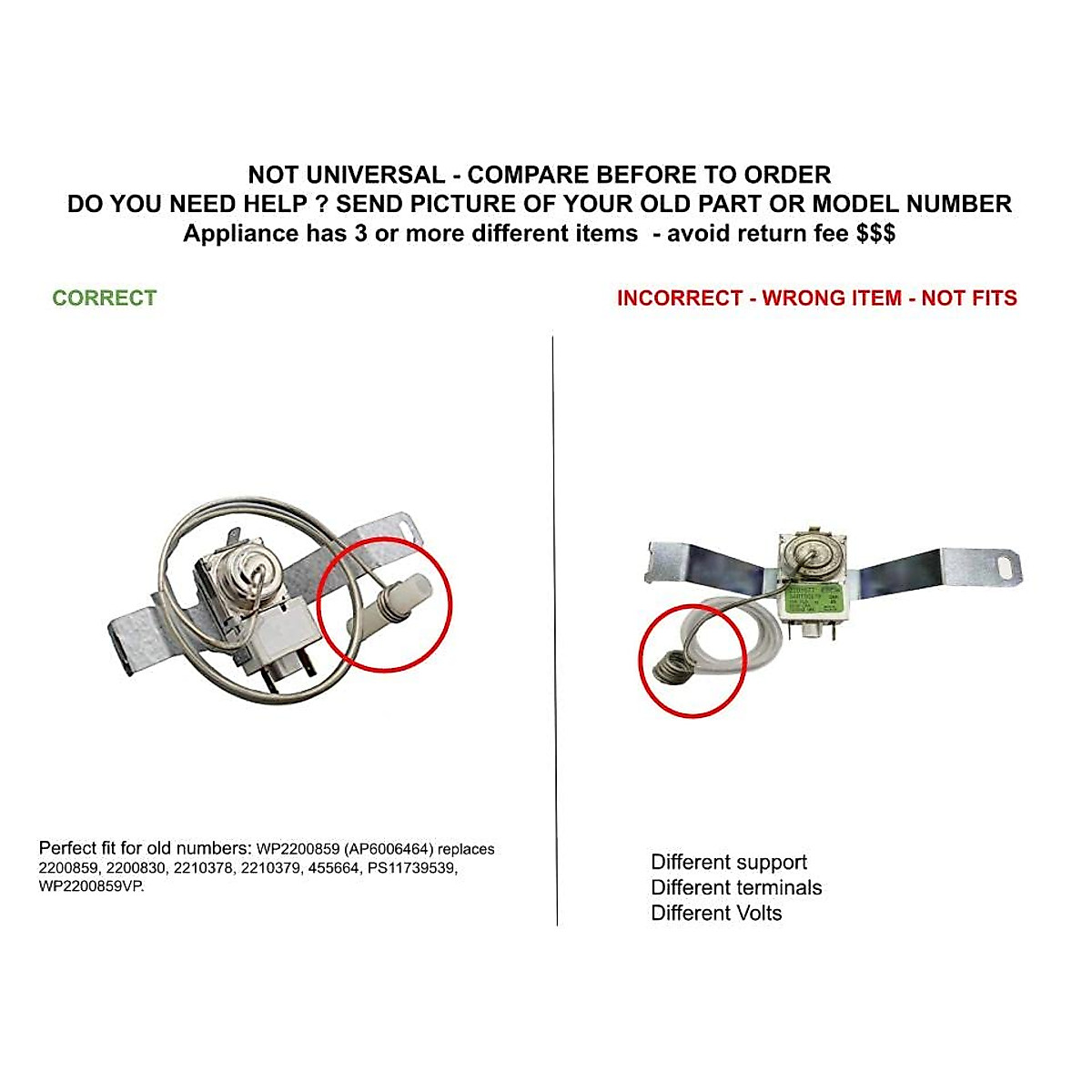 GLOB PRO SOLUTIONS WP2200859 CKD5125 Cold Control Thermostat