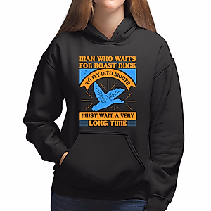 Gift for the Patience who Love to wait for their Goals Black and Muticolor Unisex Hoodie