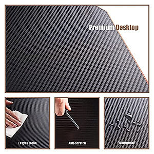 Excited Work Gaming Desk 55 inch PC Computer Desk, Home Office Desk Gaming Table Z Shaped Gamer Workstation with Cup Holder and Headphone Hook LLGD02C