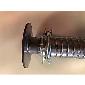 GenExhaust for Champion Generator 3-Hole Round #72 Cover Plate 1-1/2" Steel Exhaust Extension 2 Foot Length
