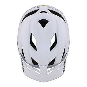 Troy Lee Designs Flowline Adult Bicycle Helmet MIPS EPP Lightweight Vented Adjustable Detachable Visor All Mountain Enduro, Gravel, Trail, BMX, Off-Road MTB (White, MD/LG)