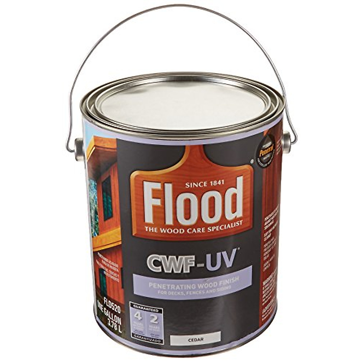 1 gal Flood FLD520 Cedar CWF-UV Exterior Clear Wood Finish
