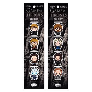 Re-marks “Game of Thrones” Character Bookmarks, Magnetic Page Clips, 2 Sets of 4 Page Clips, 8 Clips Total