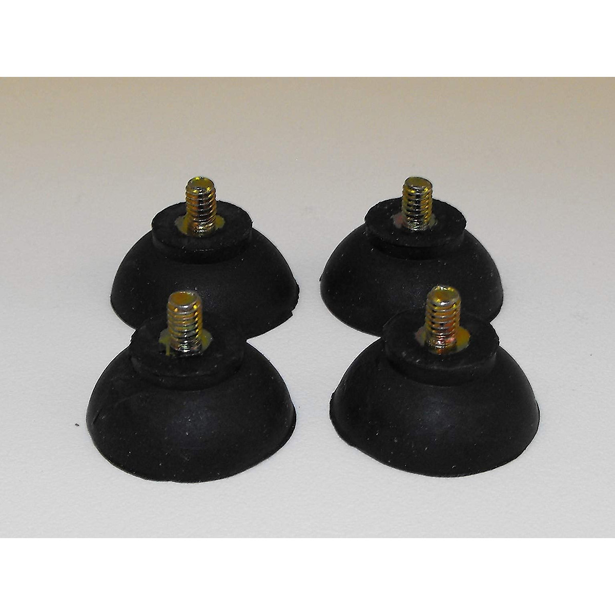 JL Missouri Parts 4X #8-32 1/4" Screw in 1" Rubber Suction Cups, 7/16" Tall, Made in USA Foot Isolator