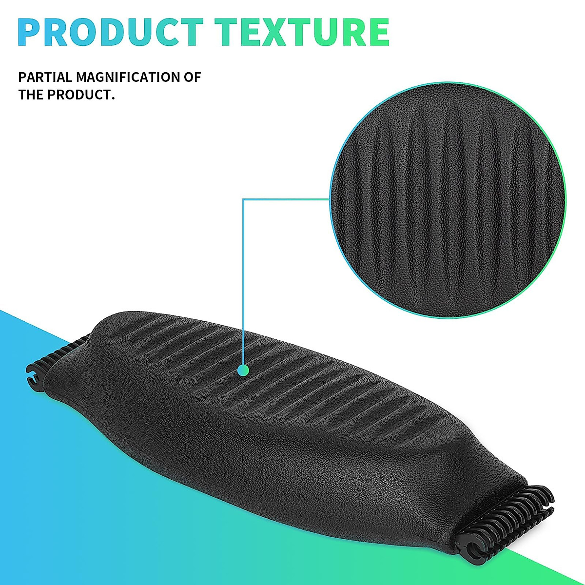 ECOTRIC Lumbar Support Pad Compatible with Herman Miller Classic Aeron Chair Size B, Home Office Seating Support Pad - Graphite/Black