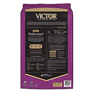 Victor Super Premium Dog Food – Professional Dry Dog Food – Super Premium Dog Food with 26% Protein, Gluten Free - for High Energy and Active Dogs & Puppies, 40lbs