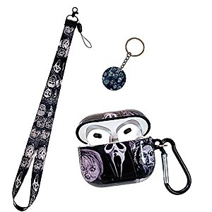 Slasher Horror Movie AirPod 3rd Generatio Case，with Keychain Clip Carabiner and Lanyard，Designed for Those who Like Thrilling Horror Themes Girls Women Men AirPod 3rd Case