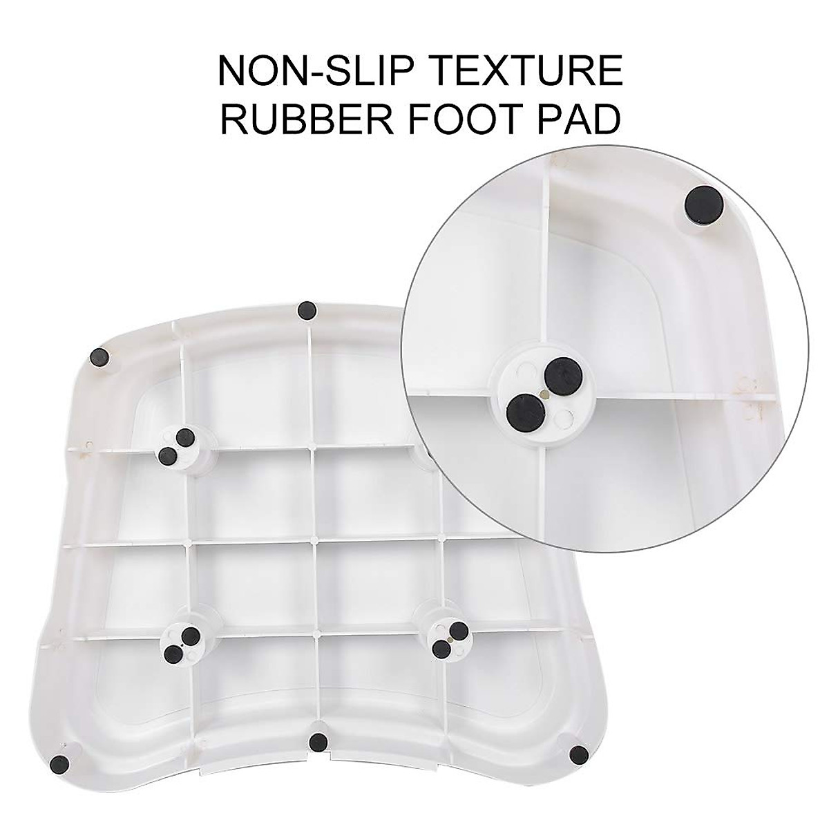 QIRG Shower Stepping Stool, 4 inches Stackable Non Slip Sturdy Removable Portable Bath Step Stool Heavy Duty Child Footstool Toddler Safety Steps with Rubber Foot Pad for Kitchen, Bathroom, Toliet