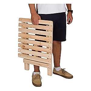 Shine Company 4109N Adirondack Square Outdoor Folding Side Table – Natural