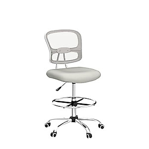 HYLONE Ergonomic Office Chairs, Office Drafting Chair, Rolling Stool Chair Armless Standing Desk Chair with Footrest Bar Stools for Home,Office & Bar