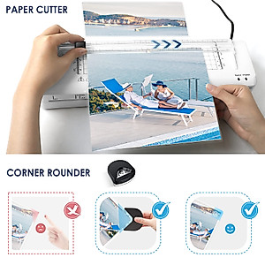 Laminator A3, Laminator Machine 13 Inches with 30pcs Laminating Sheets, 70s Quick Warm-up Cold and Thermal Laminator Kit Build in Paper Trimmer and Corner Rounder for Home School Office Use