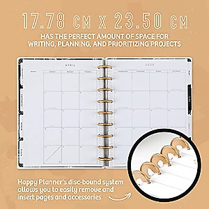 Happy Planner 2023 Daily Planner and Calendar, 12-Month Daily, Weekly, and Monthly Planner, Jan. 2023–Dec. 2023, Vertical Layout, Gold & Black Theme, Classic Size, 7 Inches by 9 1/4 Inches