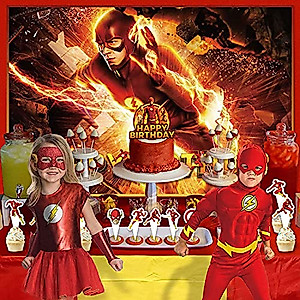 Hero Birthday Party Supplies,Party Supplies Birthday with 5*3ft Background Backdrop Birthday Banner, Party Supplies Birthday Boy Kids for Superhero Theme Party