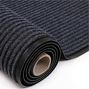 Commercial Grade Door Floor Mat 3' x 10'Heavy Duty Tough Entry Collection Slip Skid Entrance Mat with Rubber Backing and Easy to Clean Indoor Outdoor Rug Grey