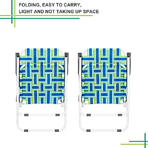 SUNLOT Patio Folding Web Chair Set,2 Pack Webbed Folding Chair Portable Lightweight Outdoor Folding Beach Chairs for Patio, Garden, Bay, Yard, Lawn.