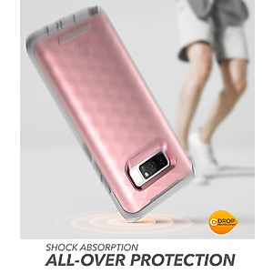 Galaxy Note 8 Case, Clayco [Hera Series] Full-Body Rugged Case with Built-in Screen Protector for Samsung Galaxy Note 8 (2017 Release) (Rosegold)