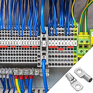 170 Pieces Copper Battery Cable Ends 12 Sizes Battery Wire Lugs Eyelets Tubular Ring Terminal Connectors SC Terminals for Automotive Supplies AWG4, AWG6, AWG8, AWG10, AWG12 (Silver)