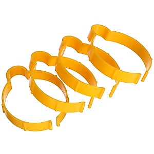 VICASKY 4pcs Sheet Binding Circle Car Accesories Automotive Tools Stickers for Car Vinyl Roll Holder Clips to Hold Car Decal Sticker Film Plastic Vinyl Wraps Clip Bracket Yellow Small