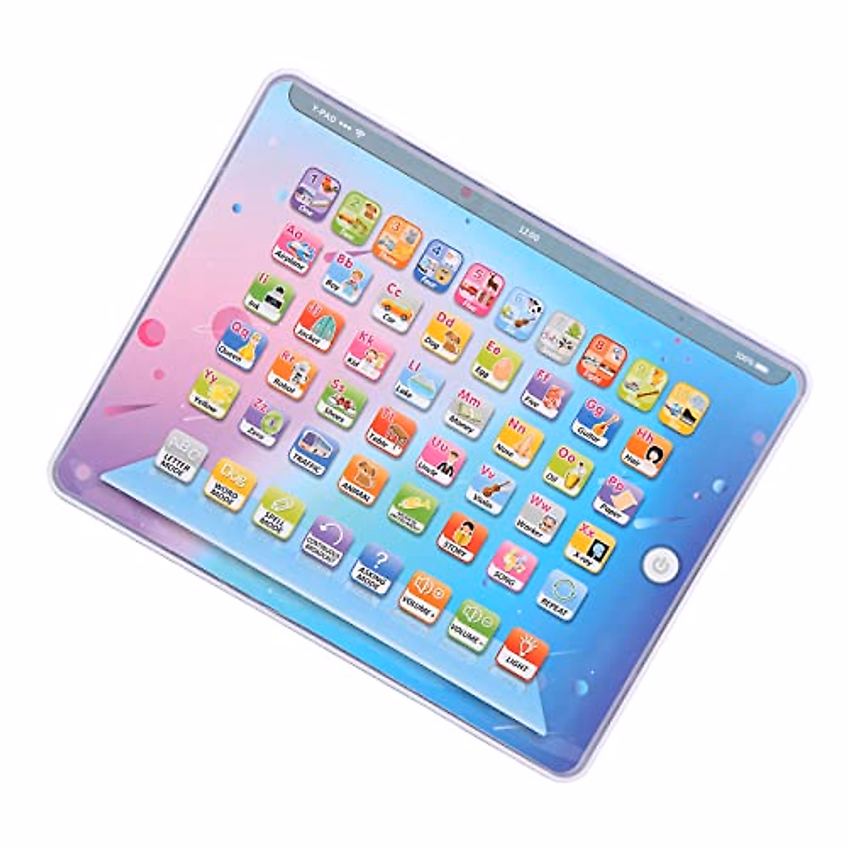 Mothinessto Kids Learning Tablet, Full English Teaching Learning Machine Anti Blue Light Touch Voice Tablet Appearance for Kindergarten