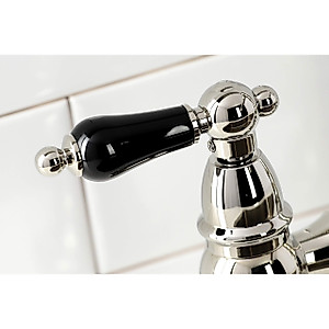 Kingston Brass KS3276PKLBS Duchess Bridge Kitchen Faucet, Polished Nickel