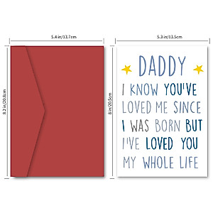BFTETYU Funny Birthday Card for Dad, Father's Day Card for Dad, Dad Greeting Card, Cute Daddy Birthday Card