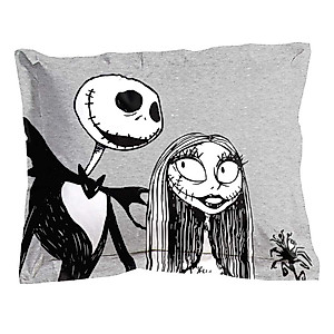 Jay Franco Disney Nightmare Before Christmas Moonlight 5 Piece Twin Bed Set - Includes Reversible Comforter & Sheet Set - Features Jack Skellington and Sally - Super Soft Microfiber